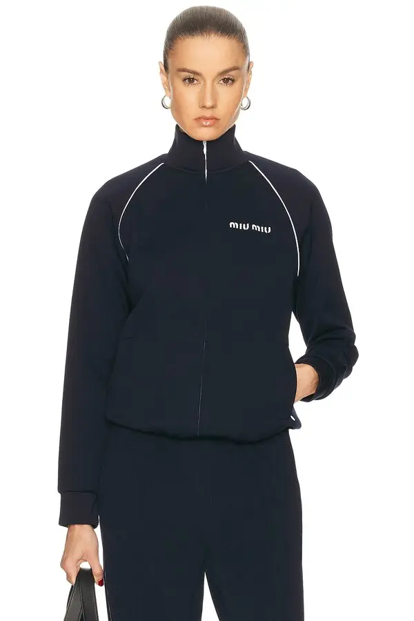 Miu Miu High Neck Track Jacket