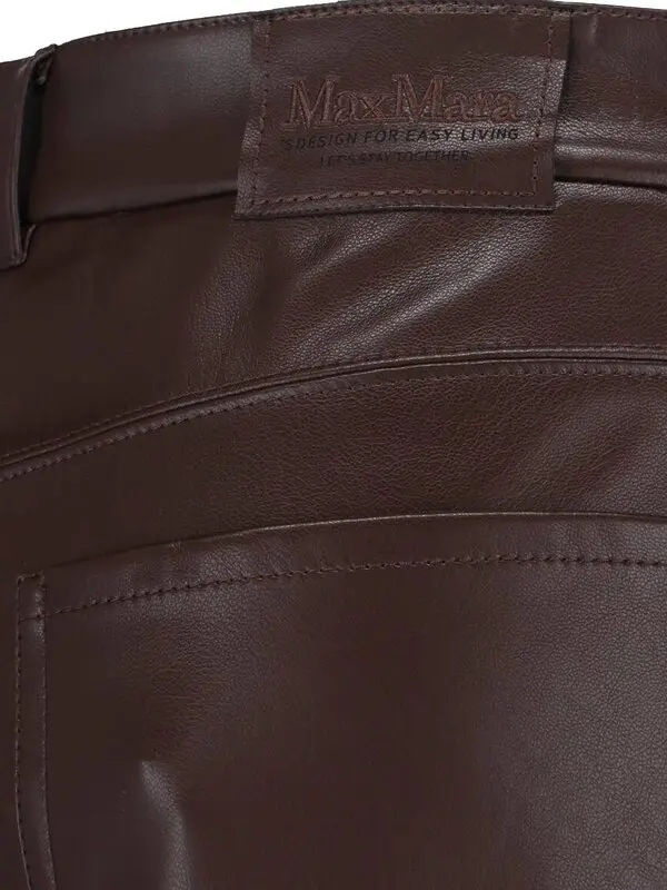 Max Mara Eco-leather Straight Leg Trousers