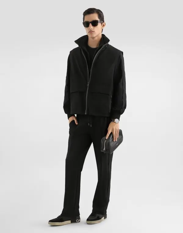 Dolce & Gabbana Technical Piqué T-shirt With Embroidery - Black