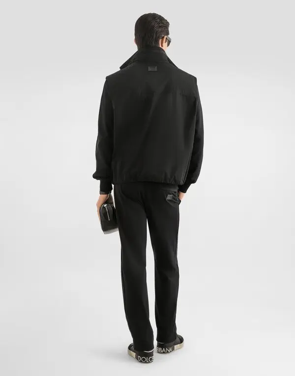 Dolce & Gabbana Technical Piqué T-shirt With Embroidery - Black