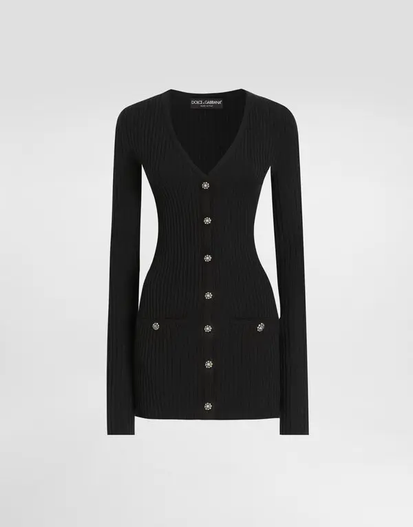 Dolce & Gabbana Virgin Wool Ribbed Cardigan