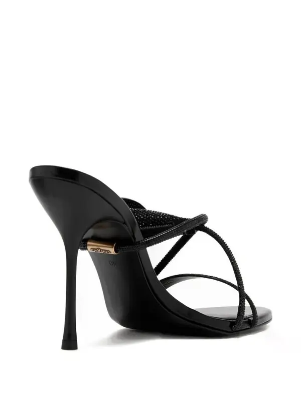 Cult Gaia Camilla Flower Embellished Heeled Sandals - Black