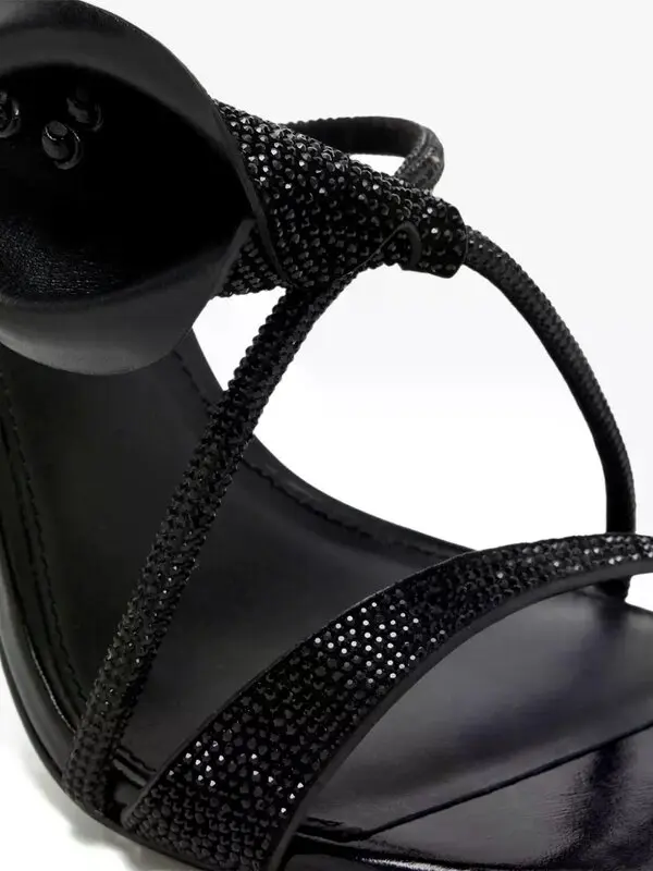 Cult Gaia Camilla Flower Embellished Heeled Sandals - Black