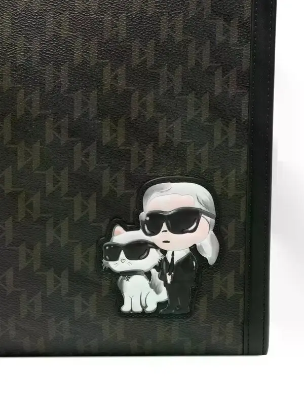 Karl Lagerfeld Logo-appliqué Tote Bag - Brown