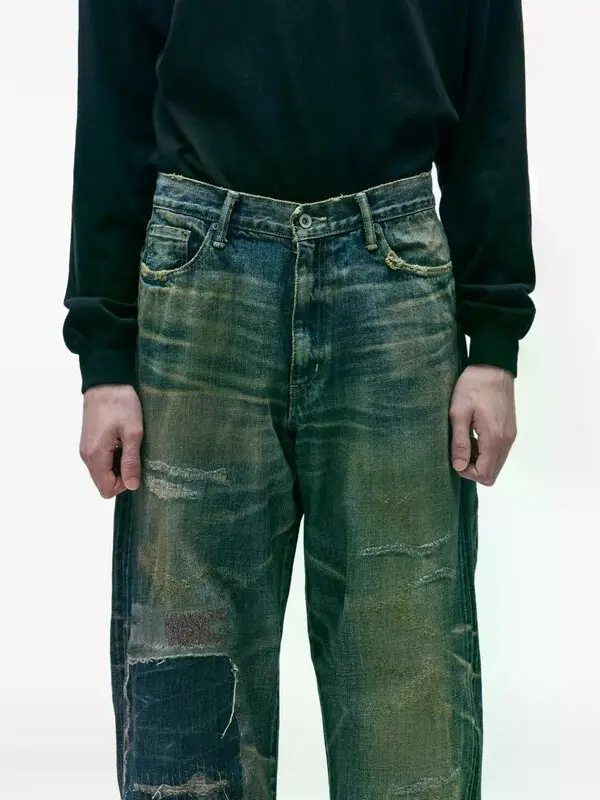 NEIGHBORHOOD Patchwork Straight Leg Jeans