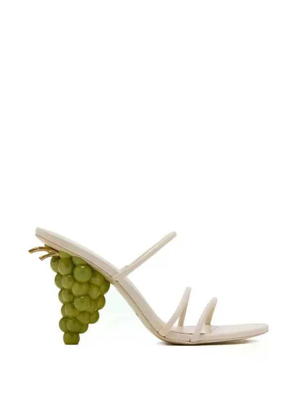Cult Gaia Grape Heel Strap Sandals - Neutrals