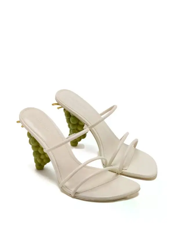 Cult Gaia Grape Heel Strap Sandals - Neutrals