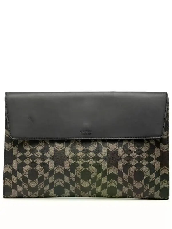 Gucci Gg Supreme Caleido Clutch Bag 2016-2025 - Black