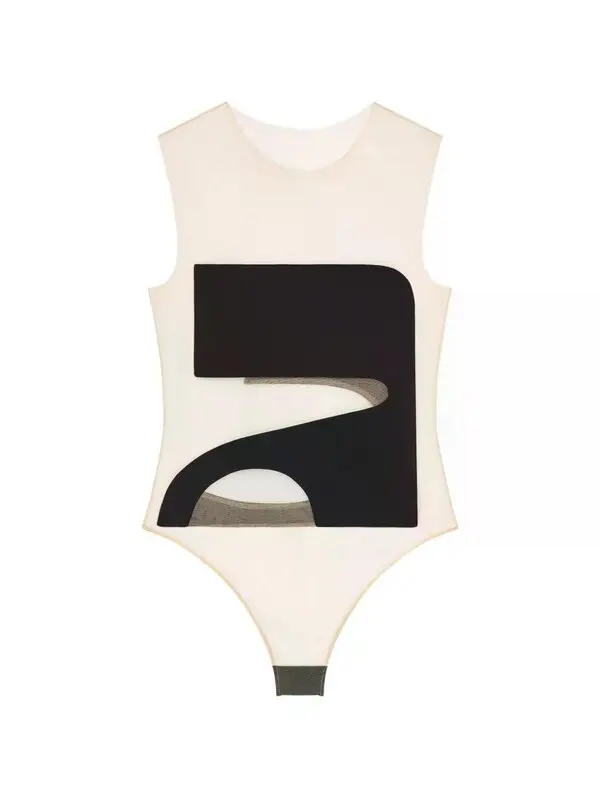 COURREGES Cut-out Detail Bodysuit - Black