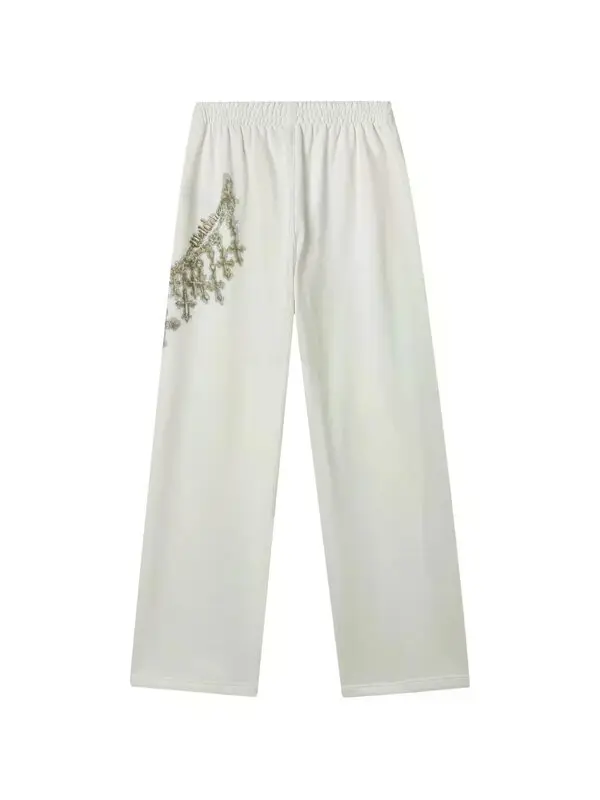 We11Done Embellished Wide Leg Trousers