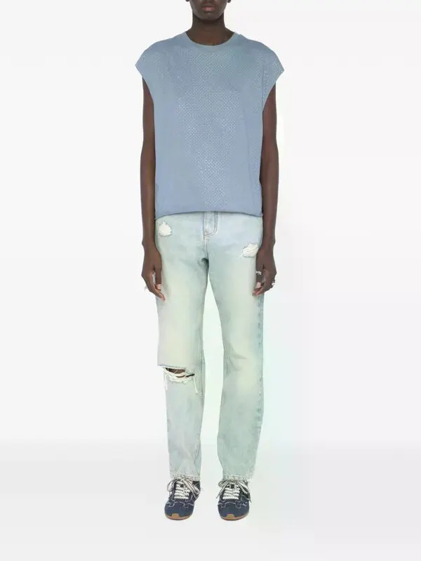 Zadig&Voltaire Cloe Rhinestone T-shirt - Blue