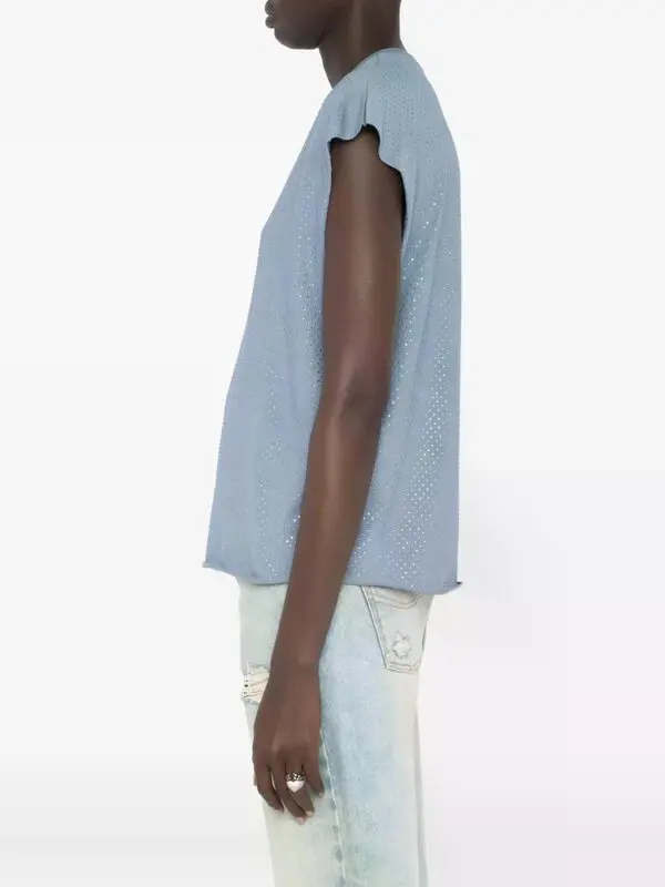 Zadig&Voltaire Cloe Rhinestone T-shirt - Blue