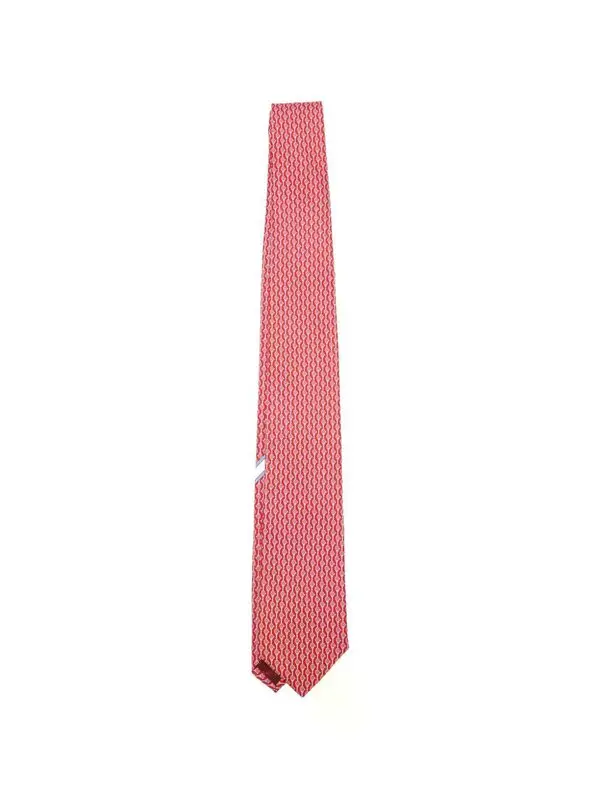 FERRAGAMO Tennis Print Neck Tie - Red