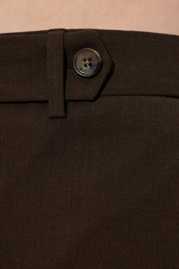 Paul Smith Wool Pleated Trousers - Brown
