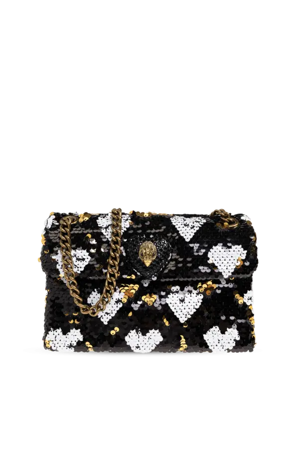 Kurt Geiger Sequin Kensington Shoulder Bag - Black
