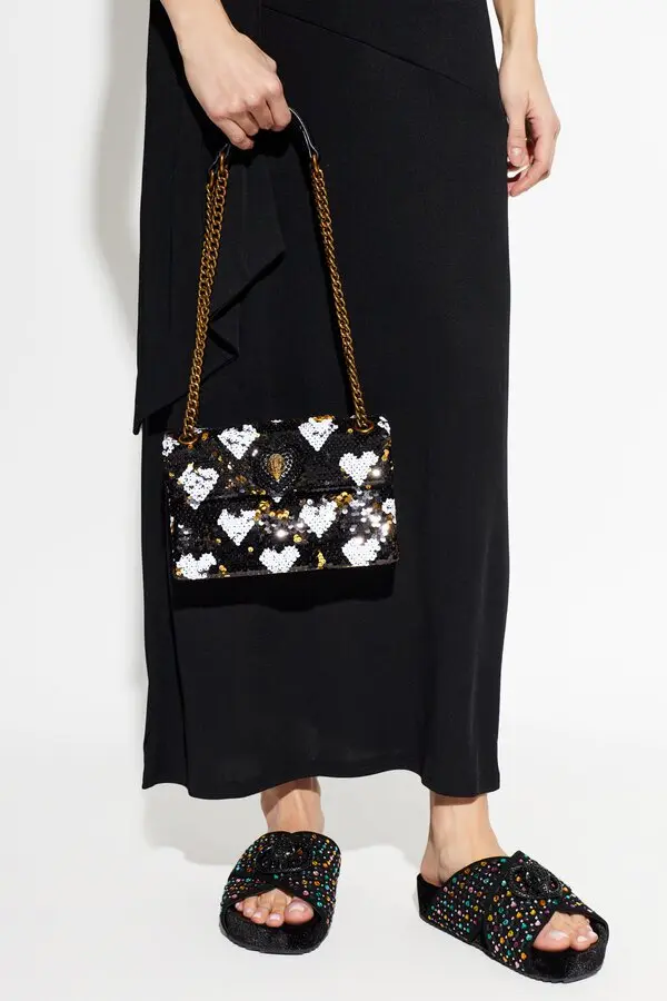 Kurt Geiger Sequin Kensington Shoulder Bag - Black