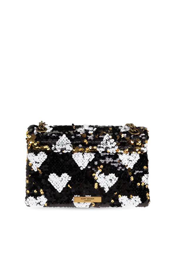 Kurt Geiger Sequin Kensington Shoulder Bag - Black