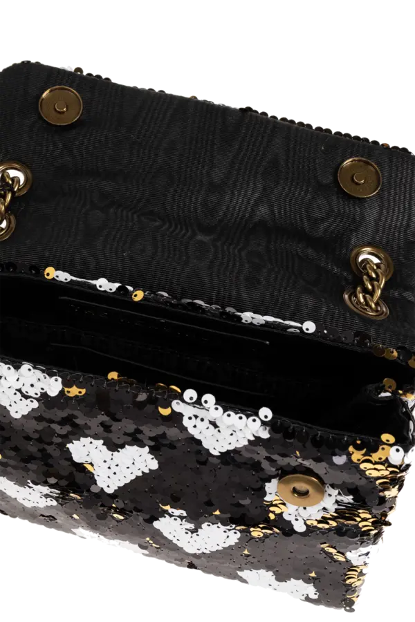 Kurt Geiger Sequin Kensington Shoulder Bag - Black