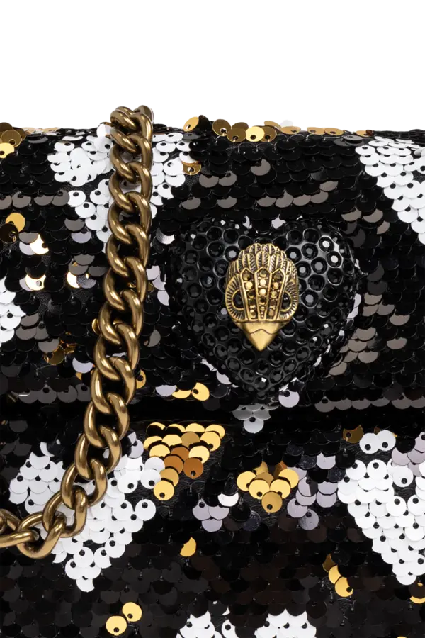 Kurt Geiger Sequin Kensington Shoulder Bag - Black
