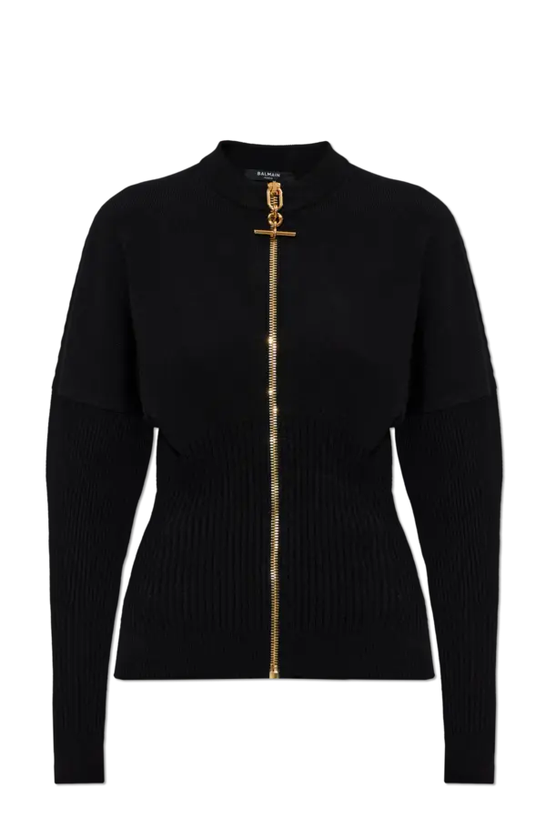 Balmain Waist-cinch Knit Cardigan