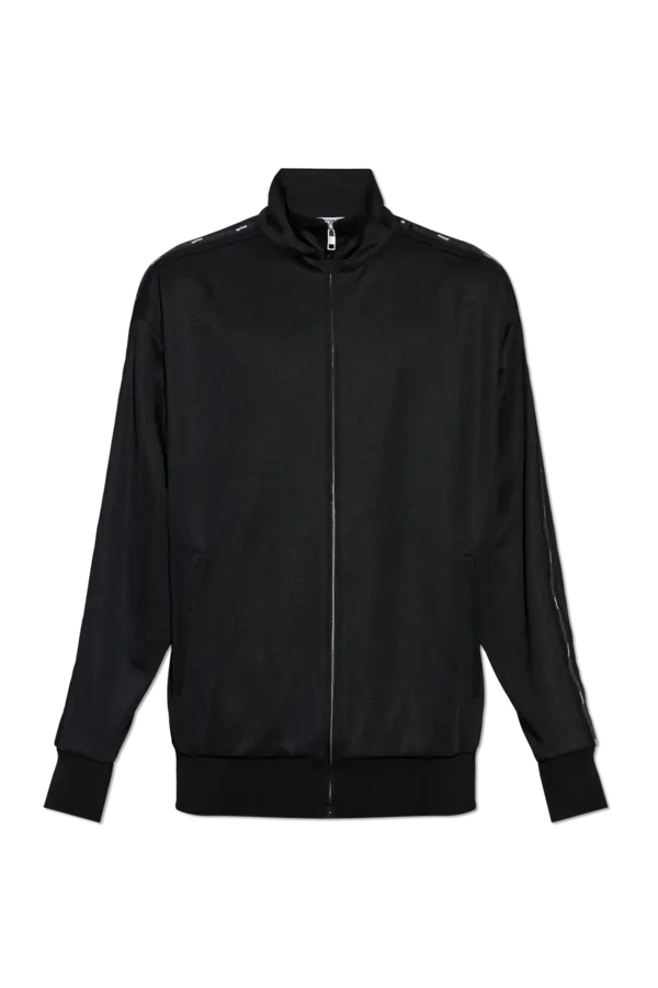 Moschino Stand-up Collar Zip-up Sweatshirt - Black