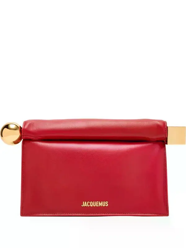 Jacquemus Rond Carré Clutch Bag With Golden Hardware