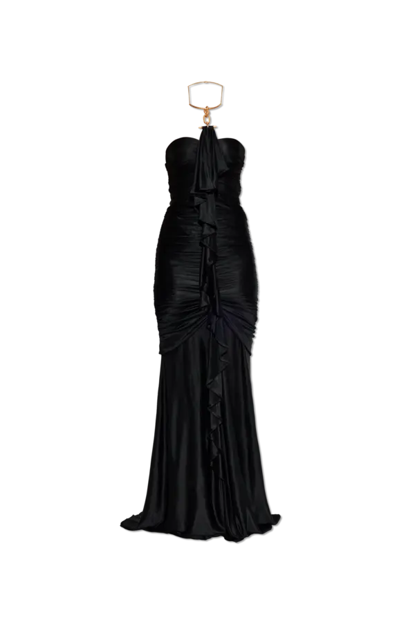 Balmain Draped Gown - Black
