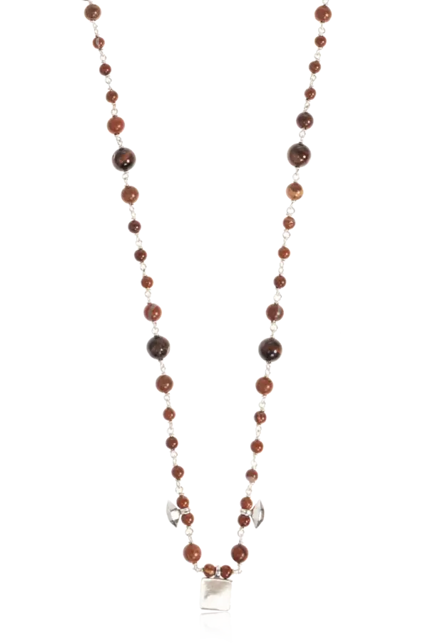 MARANT Necklace With Stone And Pendant - Brown
