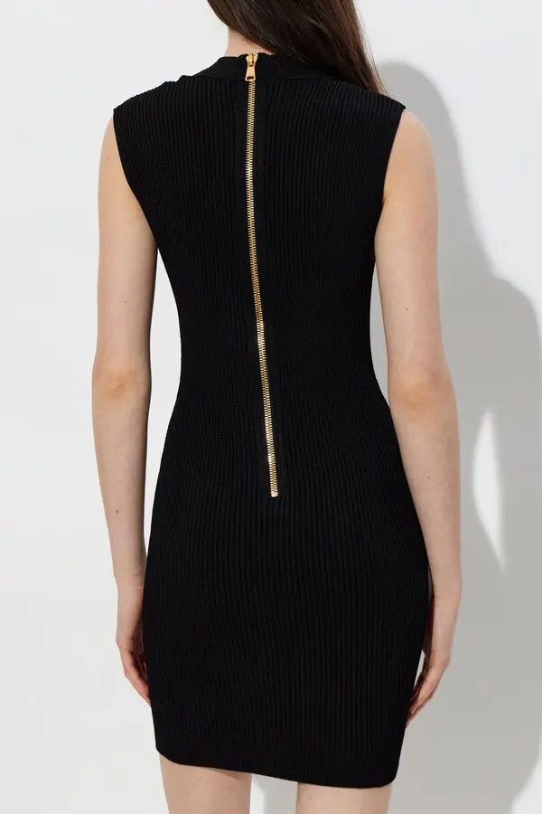 Balmain Ribbed Mini Pencil Dress