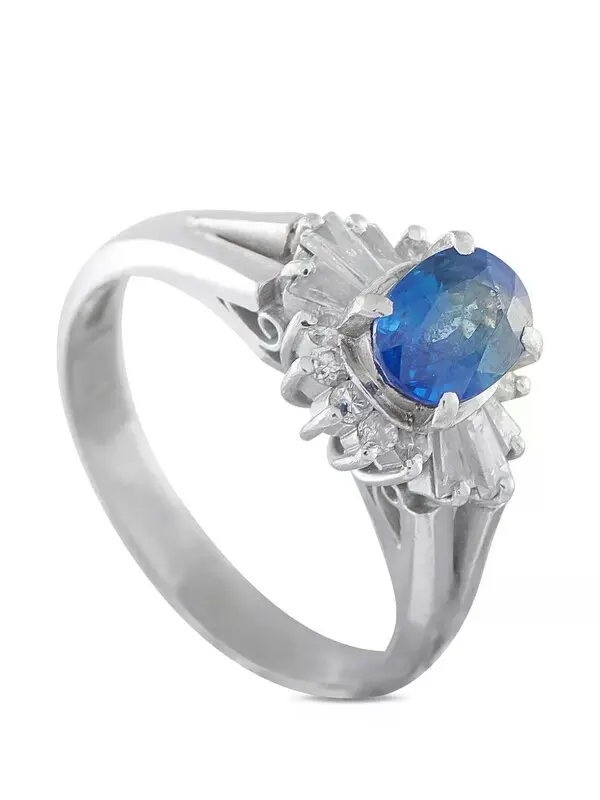 LB EXCLUSIVE Sapphire And Diamond Platinum Ring