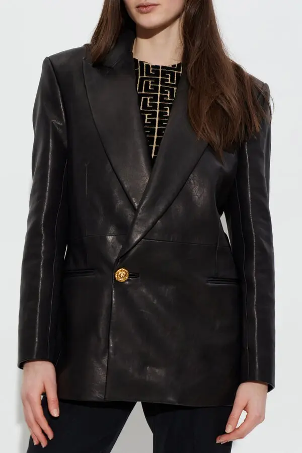 Balmain Leather Blazer