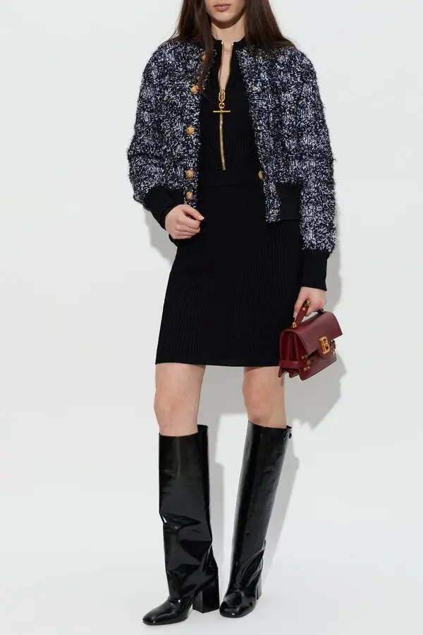 Balmain Tweed Bomber Jacket