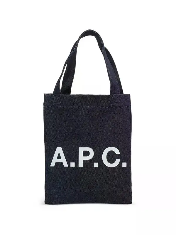 A.p.c. Small Ninon Tote Bag With Logo - Blue