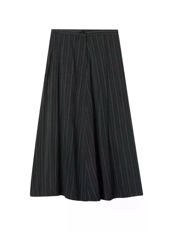 Y’s Pinstriped Midi Skirt