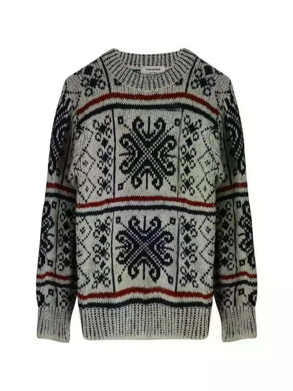 Thom Browne Fair Isle Crew-neck Sweater