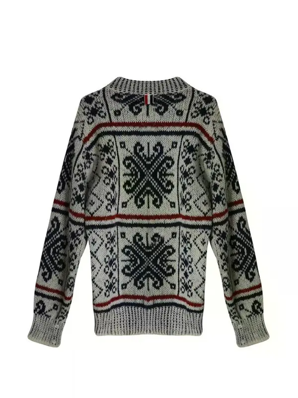 Thom Browne Fair Isle Crew-neck Sweater