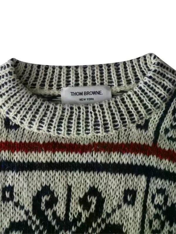 Thom Browne Fair Isle Crew-neck Sweater