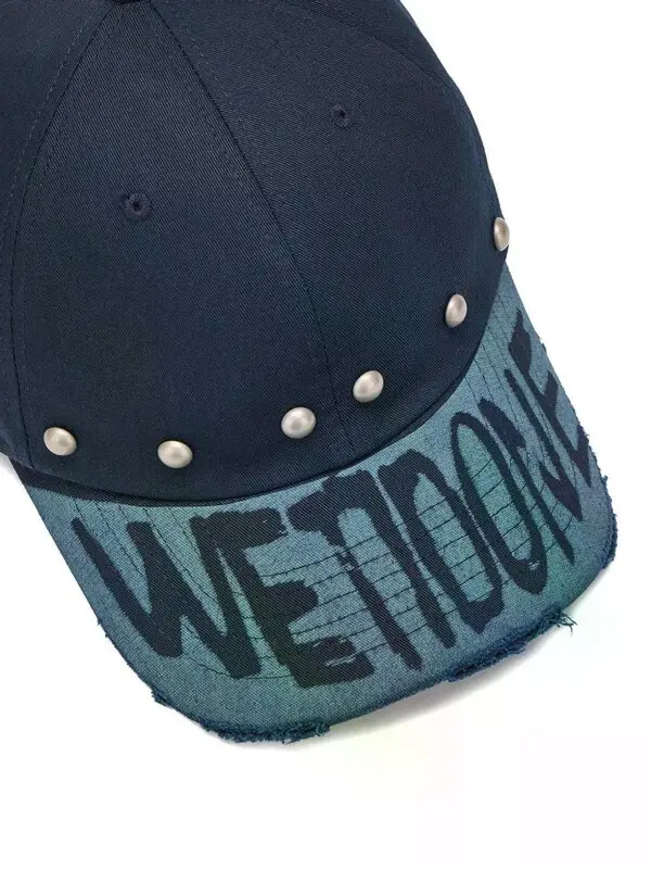 We11Done Studded Baseball Cap - Black