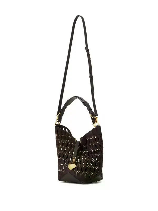 LANVIN Cutout Studded Bucket Bag