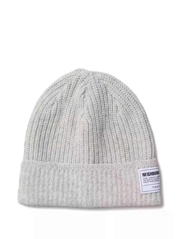 NEIGHBORHOOD Ribbed Beanie Hat - Grey