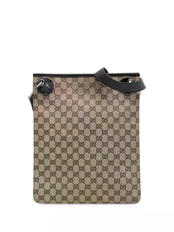 Gucci Gg Canvas Eclipse Crossbody Bag - Brown