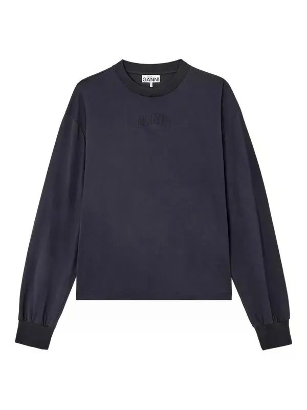 GANNI Long Sleeve Logo Sweatshirt