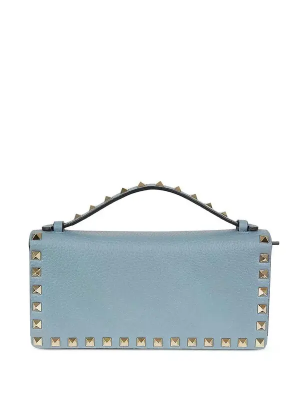 Valentino Garavani Rockstud Leather Clutch - Blue