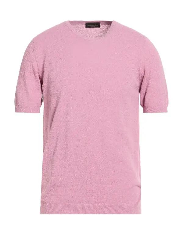 ROBERTO COLLINA Short Sleeve Crewneck Top - Pink
