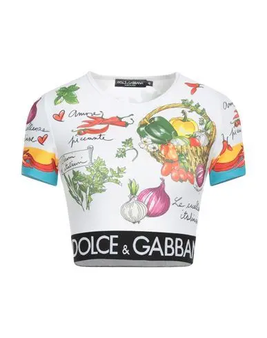 Dolce & Gabbana T-shirt In Polyester And Elastane - White