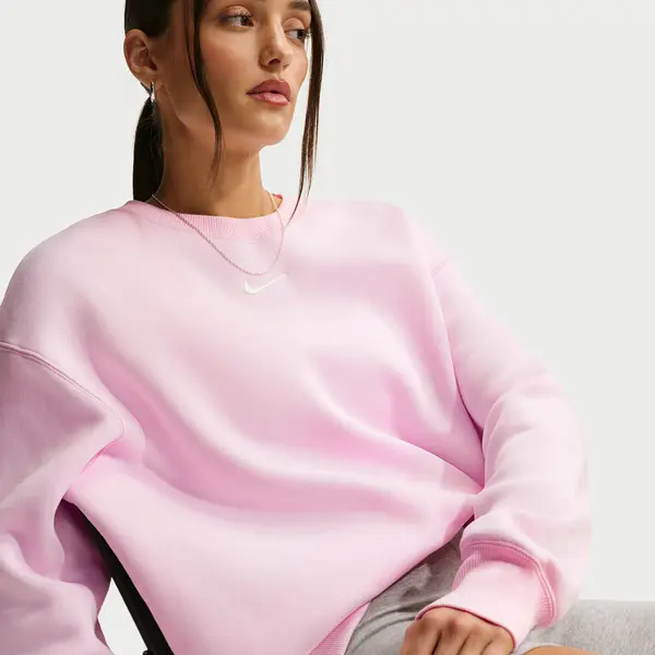 Nike Sportswear Phoenix Fleece Oversized Crew-neck Sweatshirt - Pink