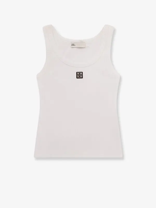 Tory Burch Ribbed Cotton Tank Top
