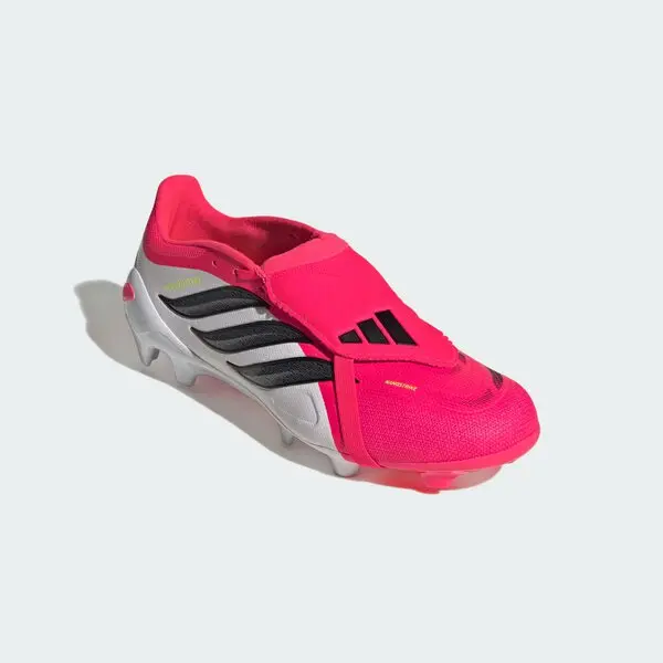 Adidas Predator League Firm Ground Soccer Cleats With Fold-over Tongue - Lucid Red / Core Black / Cloud White