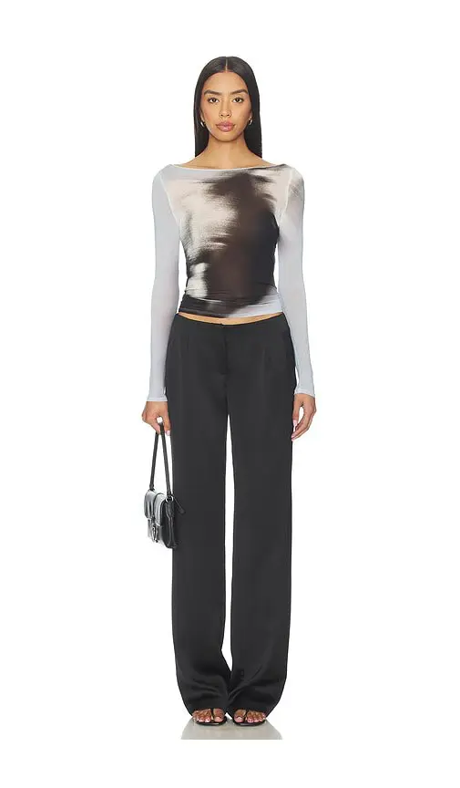 Miaou Amelia Long Sleeve Graphic Top