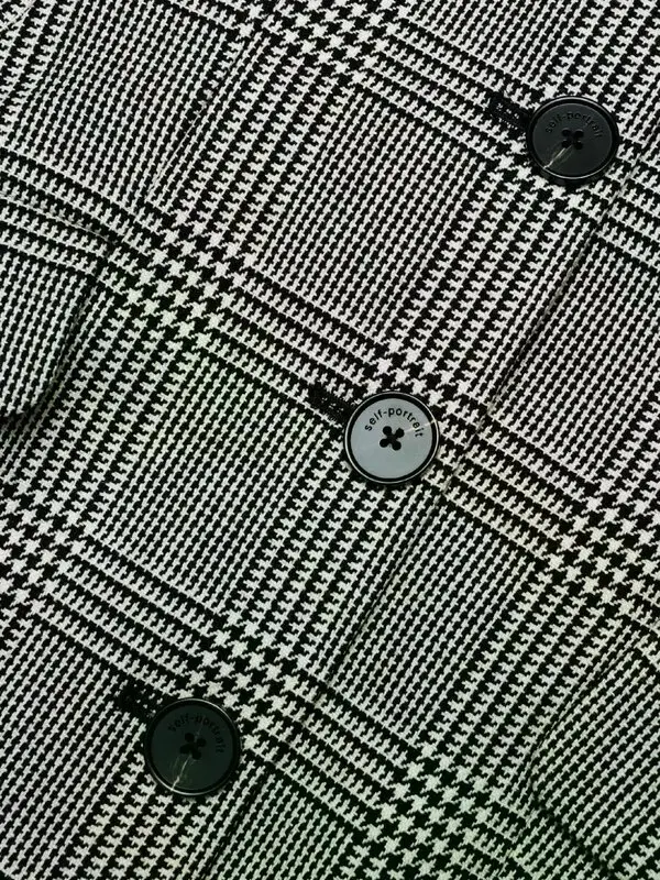 SELF-PORTRAIT Checked Mini Dress